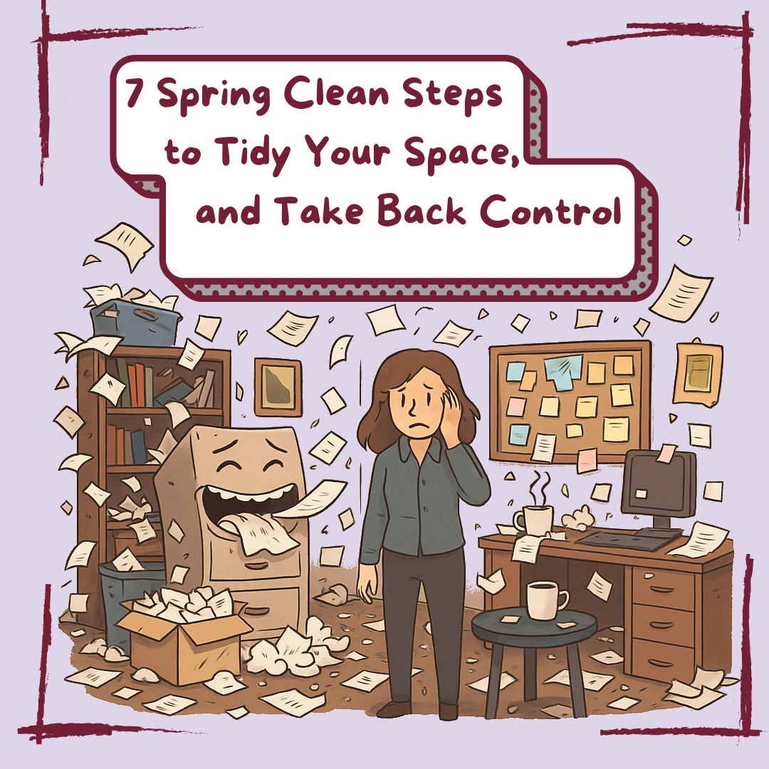 7 Powerful ADHD Spring Clean Steps to tidy our Home Office