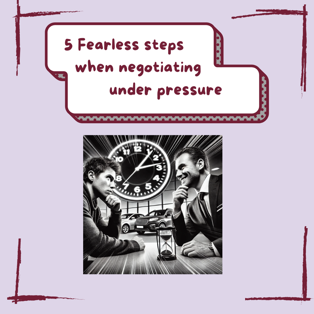 5 Fearless steps when negotiating under pressure